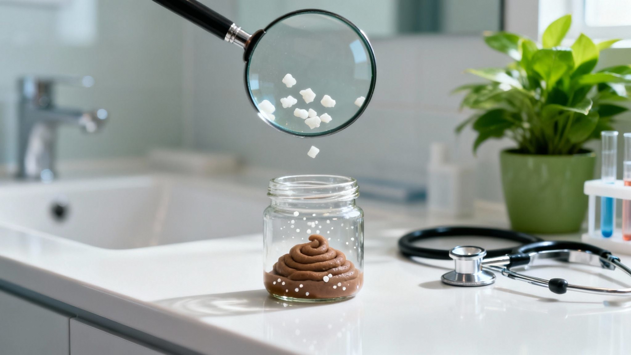 Was weiße Stücke im Stuhl wirklich über deine Gesundheit aussagen ...